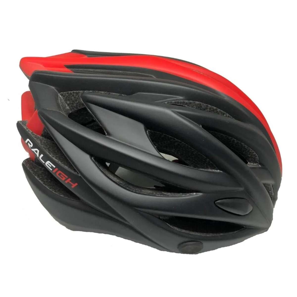 Casco Raleigh R 29 In-Mould negro con rojo mate - Startlap